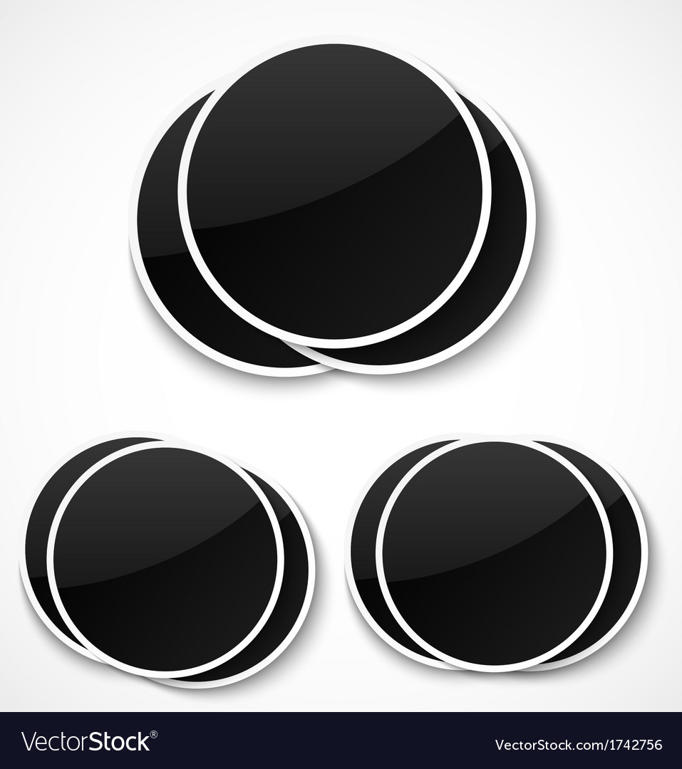 Empty round photo frames Royalty Free Vector Image