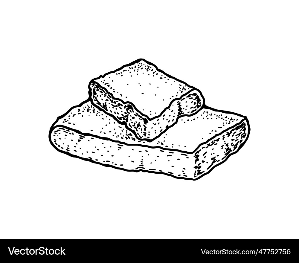 Hashish stick hand drawn in sketch style hash Vector Image