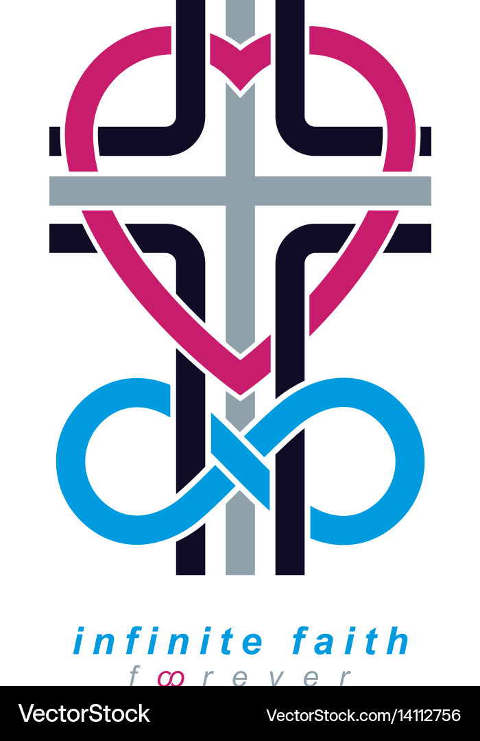 Immortal god conceptual symbol combined Royalty Free Vector