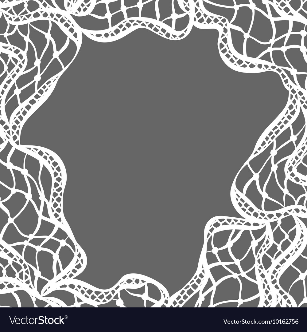 Lace ornamental background with abstract waves Vector Image