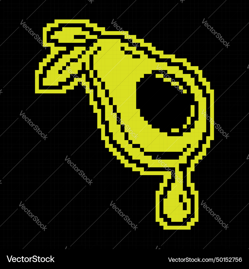 Pixel silhouette icon avocado fruit cut in half Vector Image