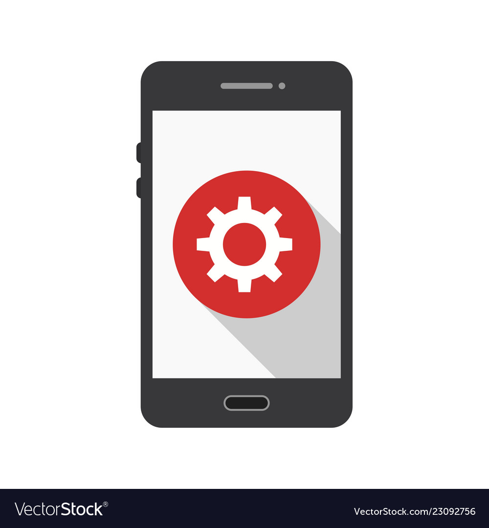 Setting mobile application icon Royalty Free Vector Image