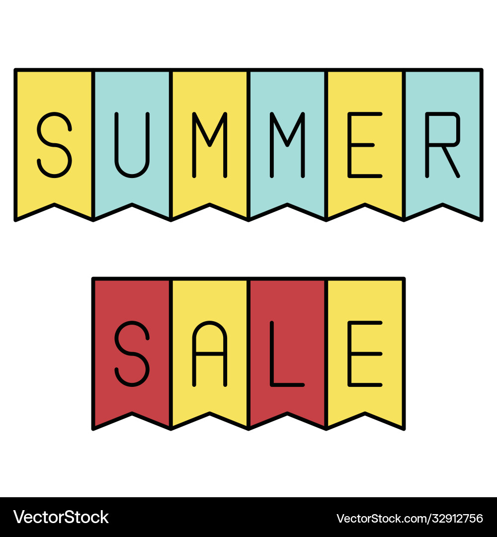 Summer sale flag icon related Royalty Free Vector Image