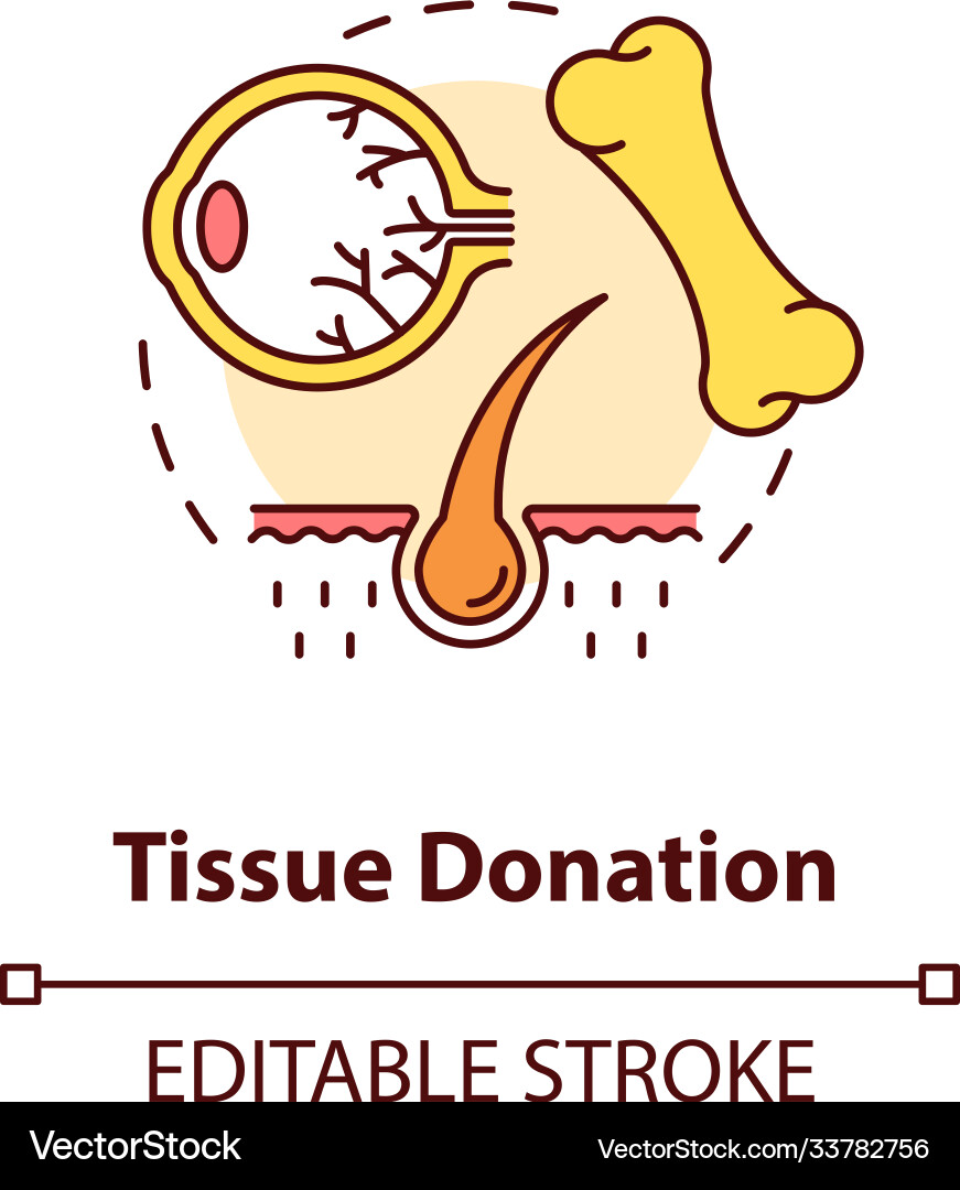 Tissue donation concept icon Royalty Free Vector Image