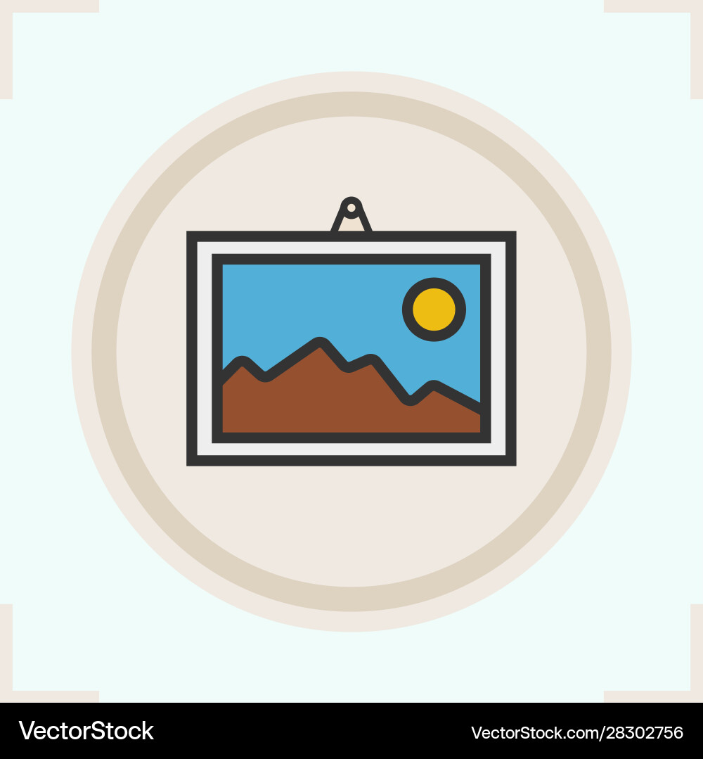 Wall painting color icon Royalty Free Vector Image