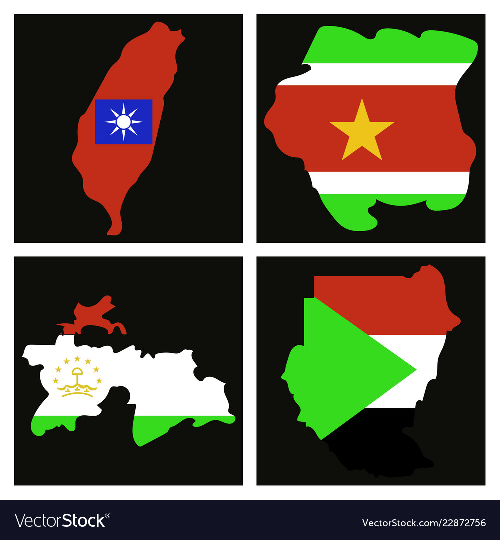 World map-countries in color on white background Vector Image