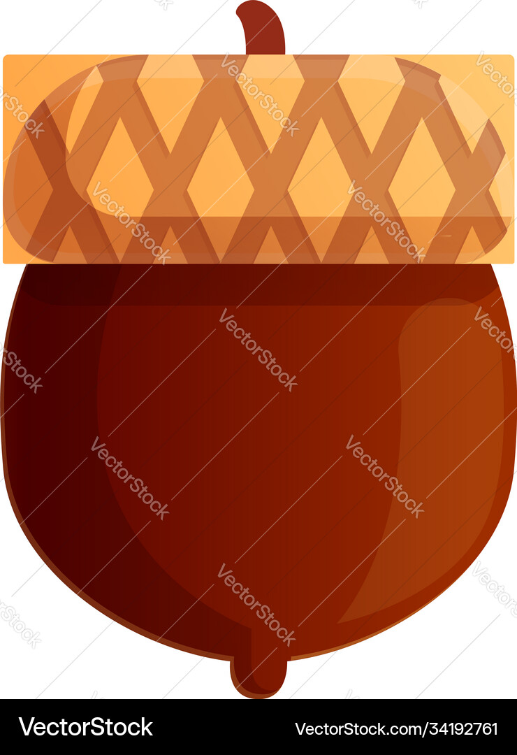 Autumn nut icon cartoon style Royalty Free Vector Image