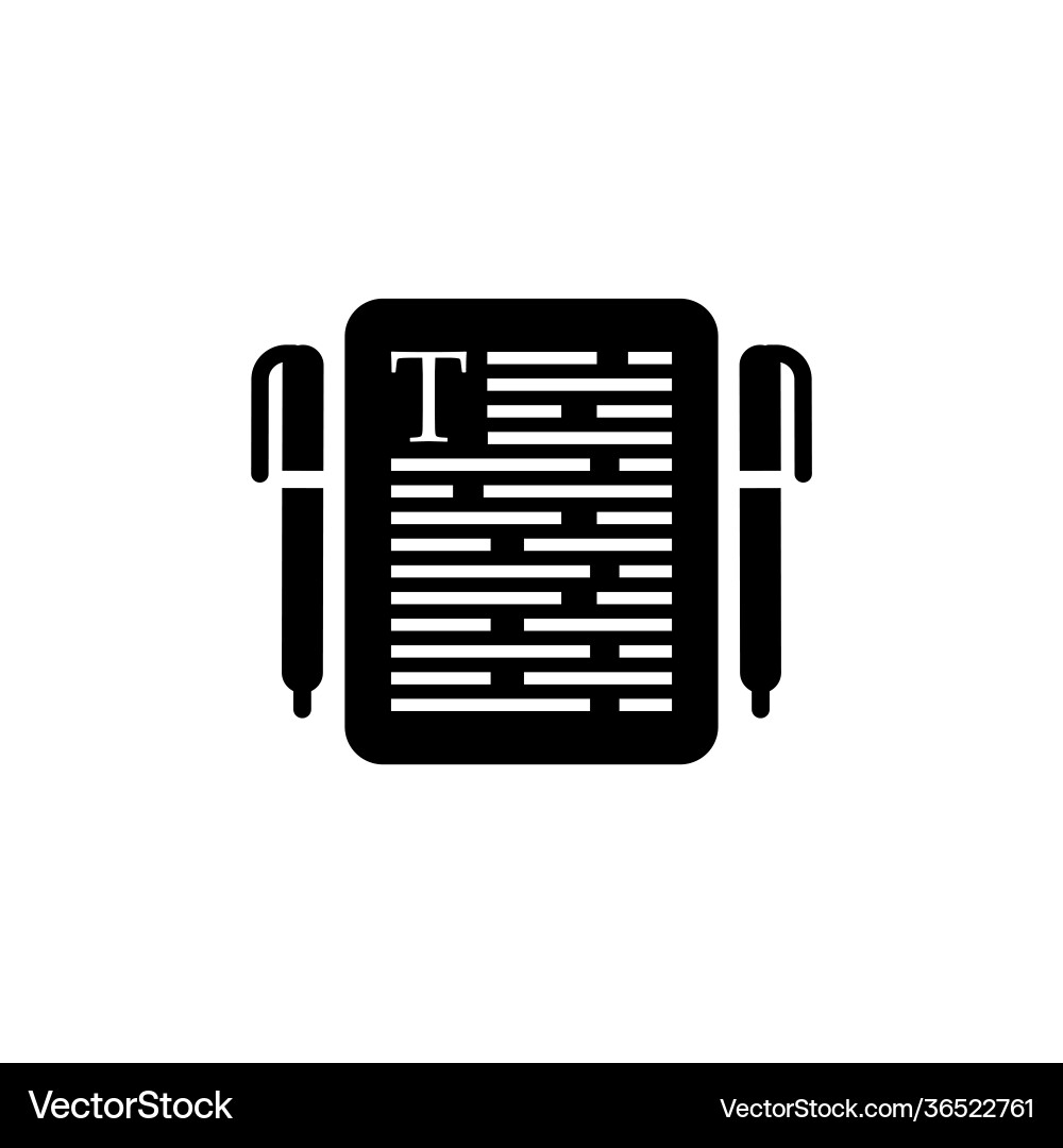 Blog management icon in logotype Royalty Free Vector Image