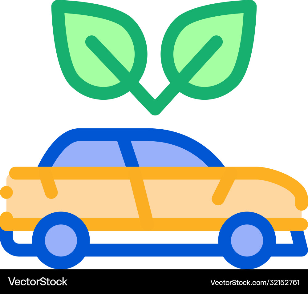 Electro ecology environmental protection car icon Vector Image