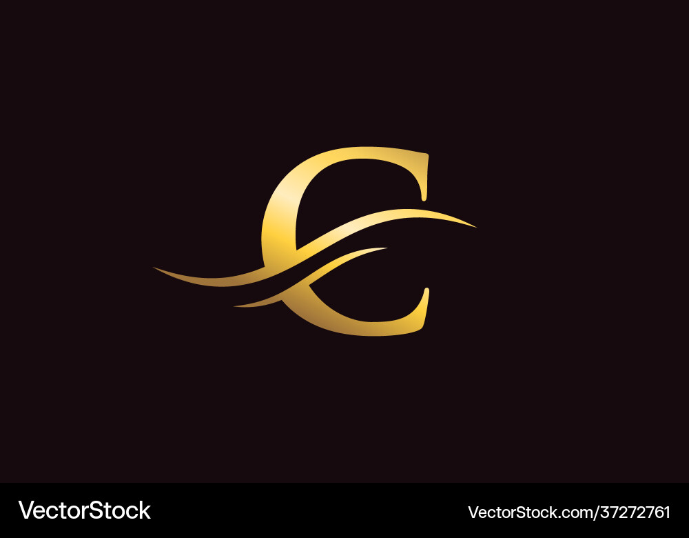 Elegant and stylish c logo design Royalty Free Vector Image