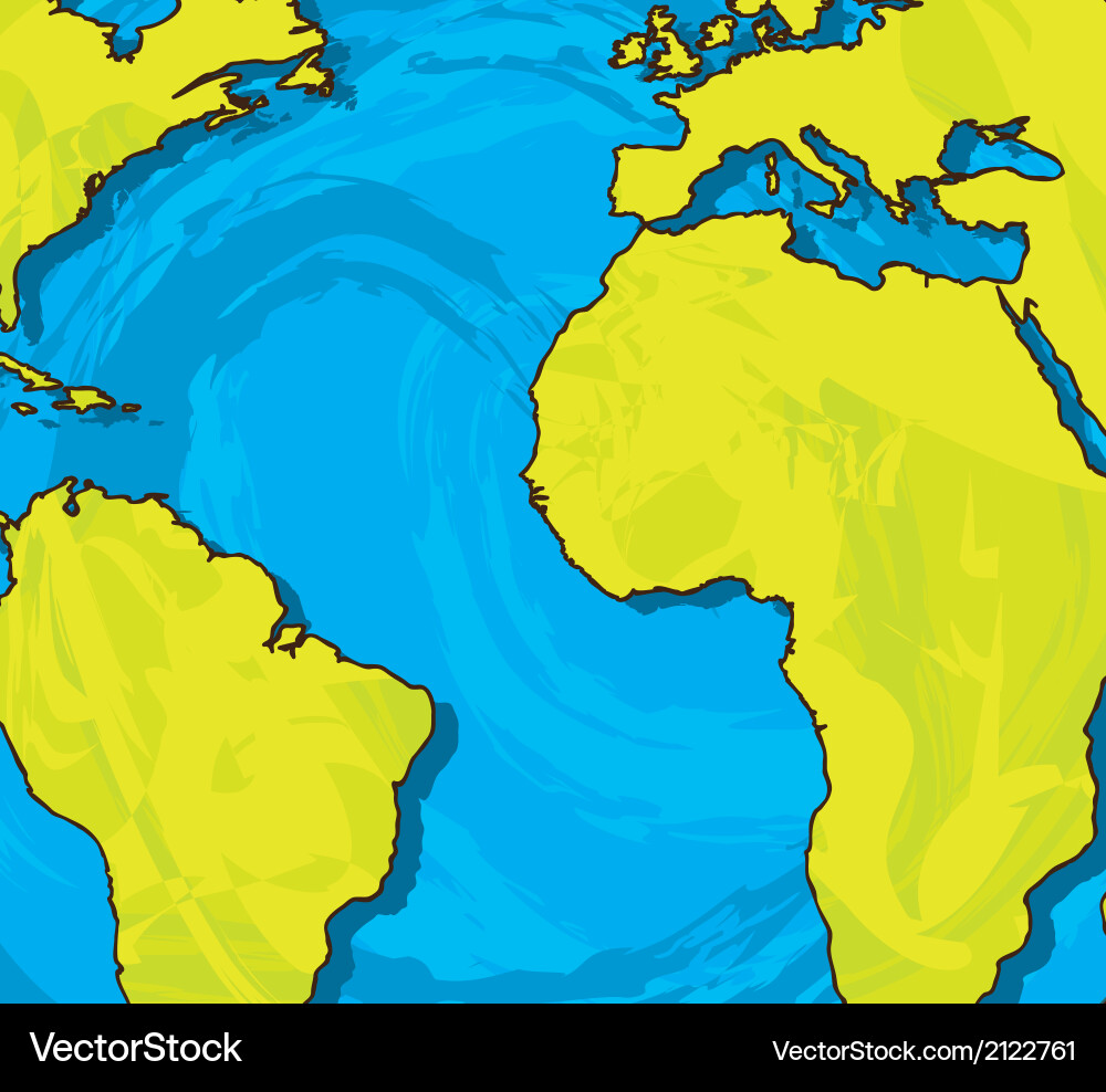 Green and blue earth cartoon background Royalty Free Vector