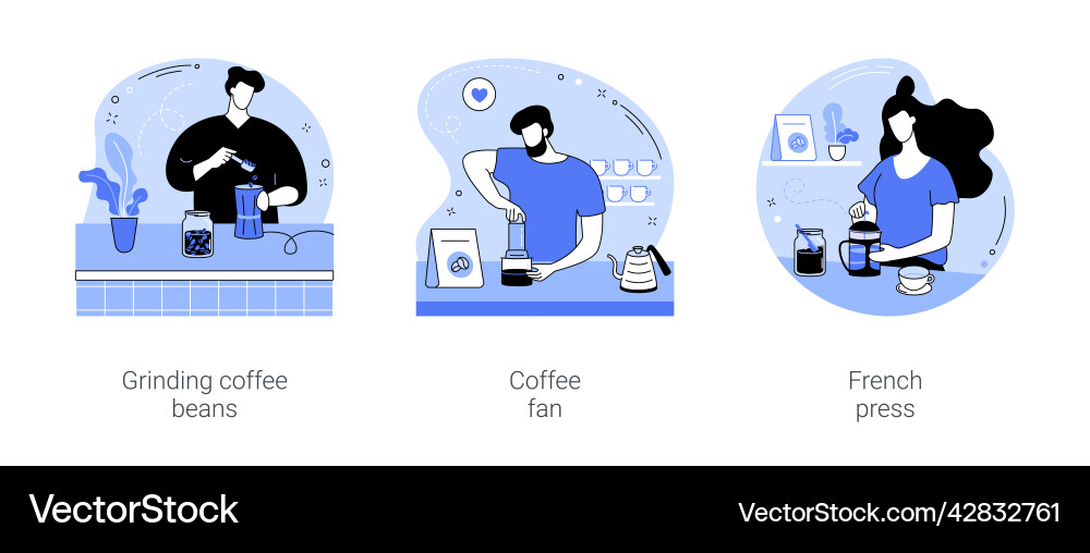 Morning coffee isolated cartoon Royalty Free Vector Image