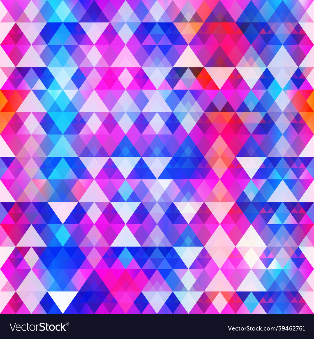 Pink triangle seamless pattern Royalty Free Vector Image