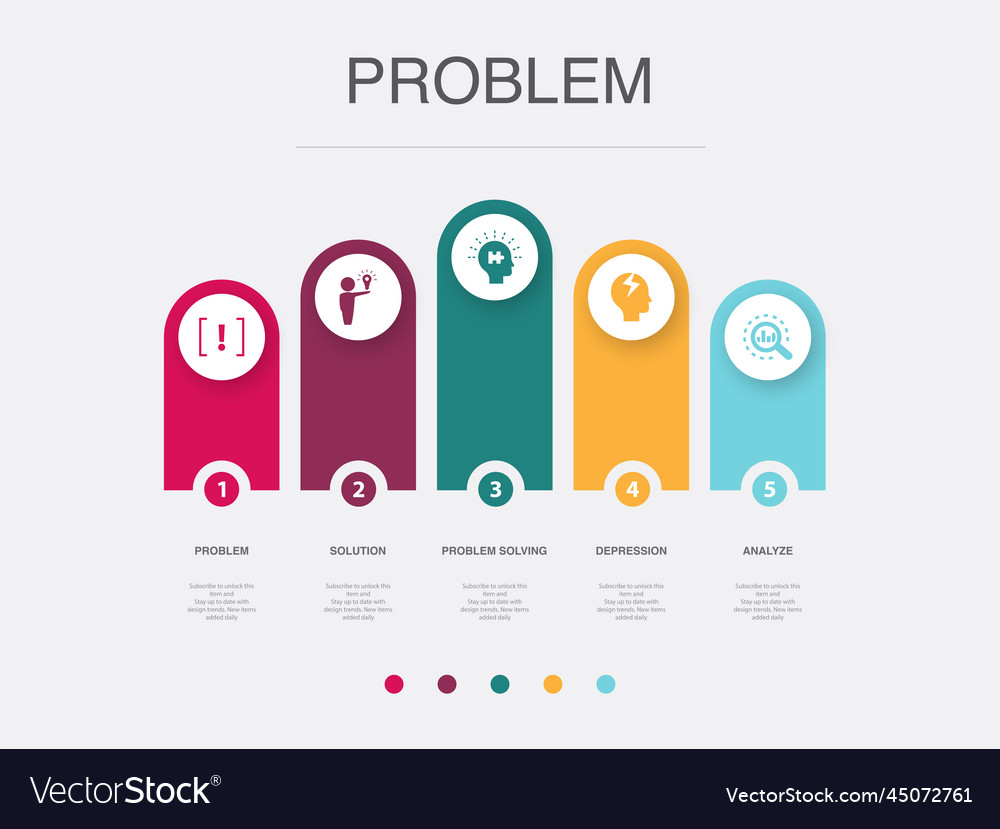 Problem solution solving depression Royalty Free Vector