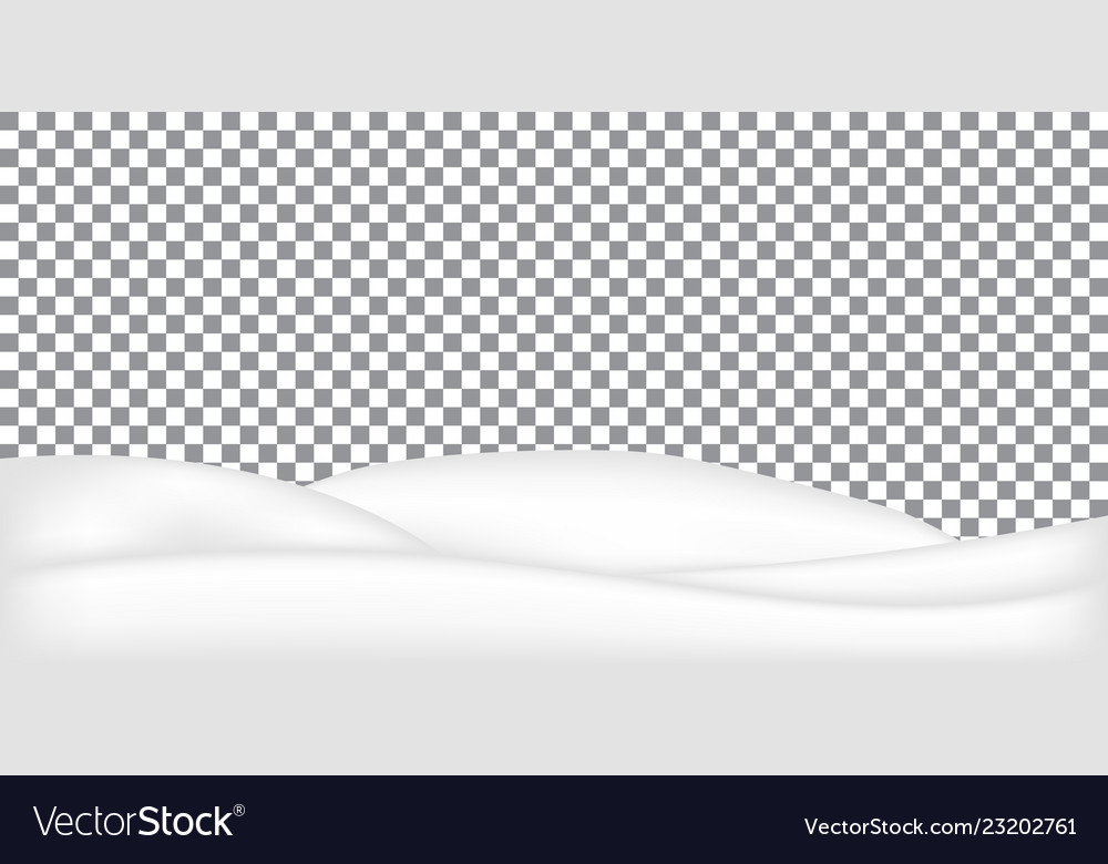 Realistic snowdrift isolated on transparent Vector Image