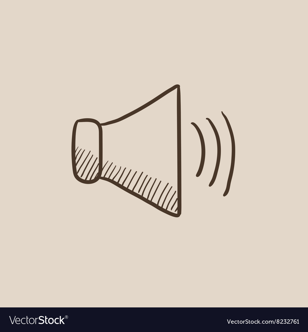 Speaker volume sketch icon Royalty Free Vector Image Speaker volume sketch icon Royalty Free Vector Image