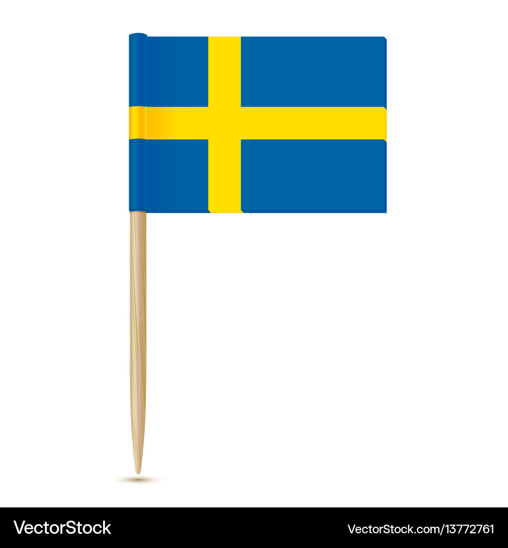 Sweden flag swedish toothpick 10eps Royalty Free Vector
