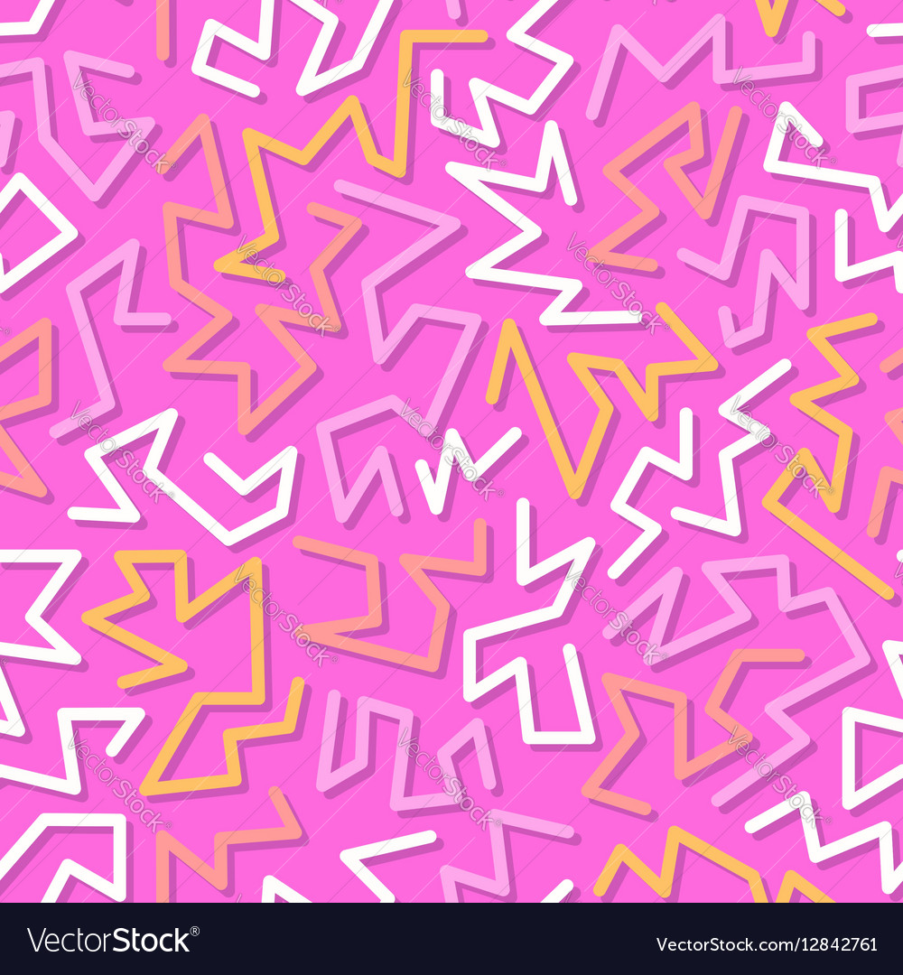 Trendy memphis style seamless pattern inspired Vector Image Trendy memphis style seamless pattern inspired Vector Image