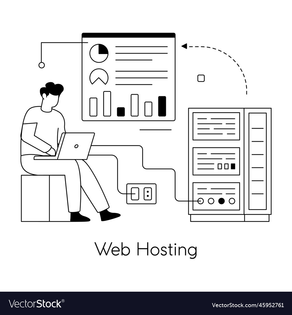 Web hosting Royalty Free Vector Image - VectorStock