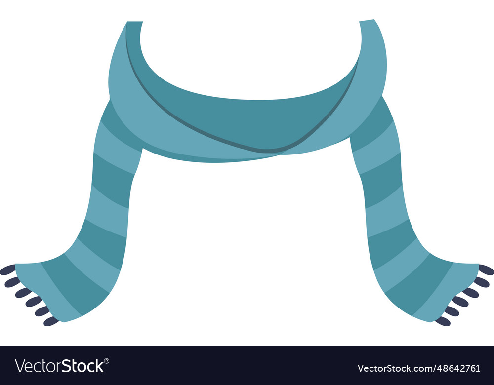 Winter cotton scarf Royalty Free Vector Image - VectorStock