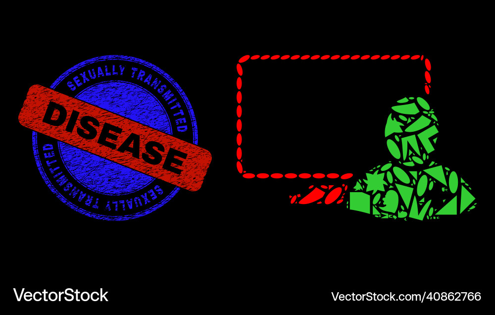 Bicolor textured sexually transmitted disease Vector Image