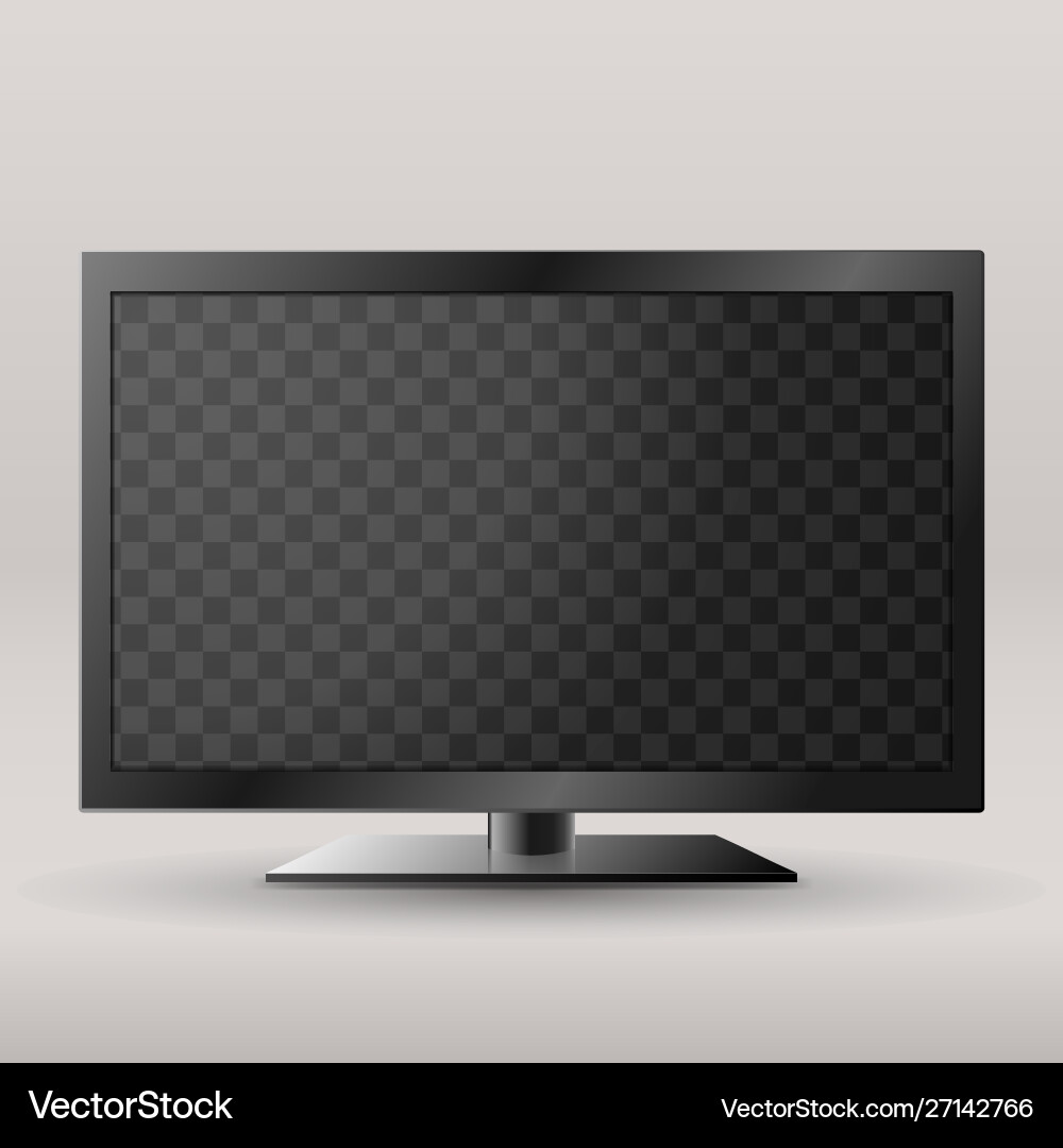 Flat led monitor computer or frame isolated Vector Image