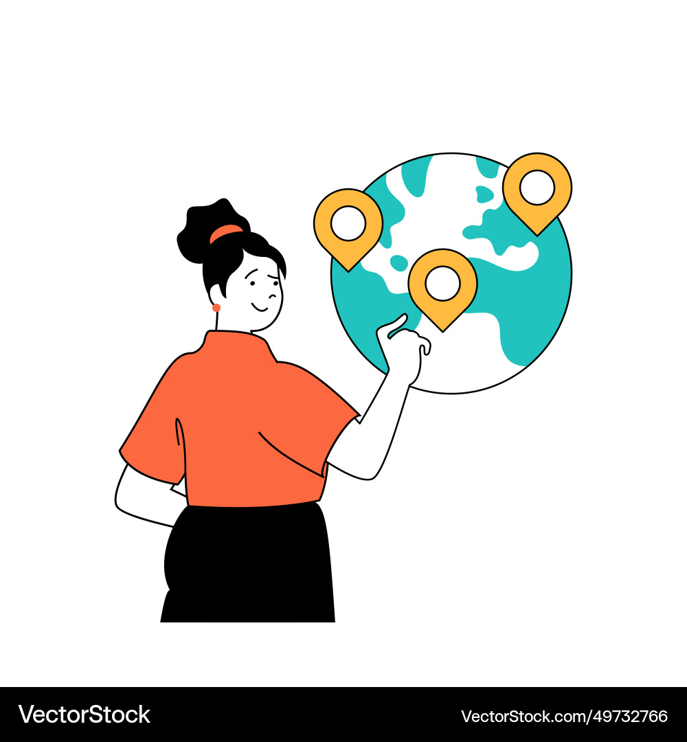 Marketing and development concept with cartoon Vector Image