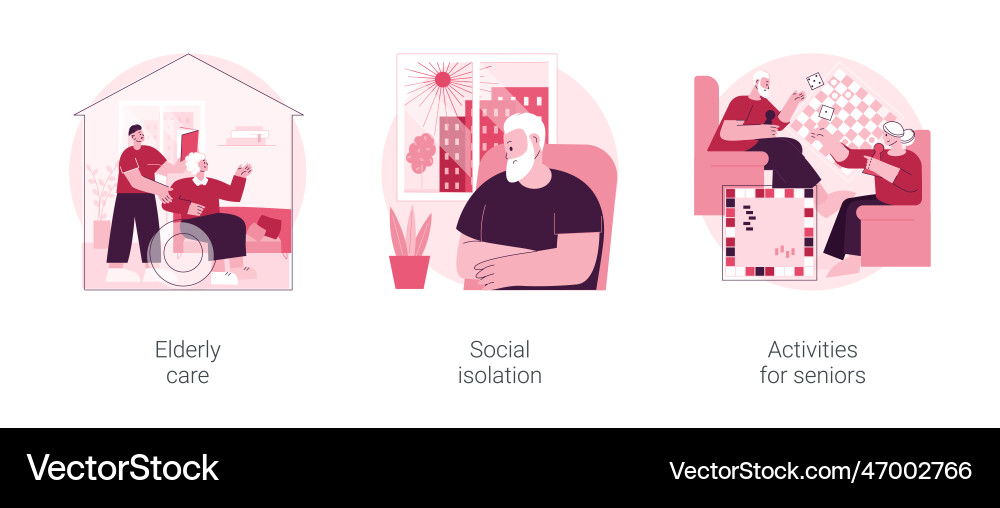 Older generation lifestyle abstract concept Vector Image