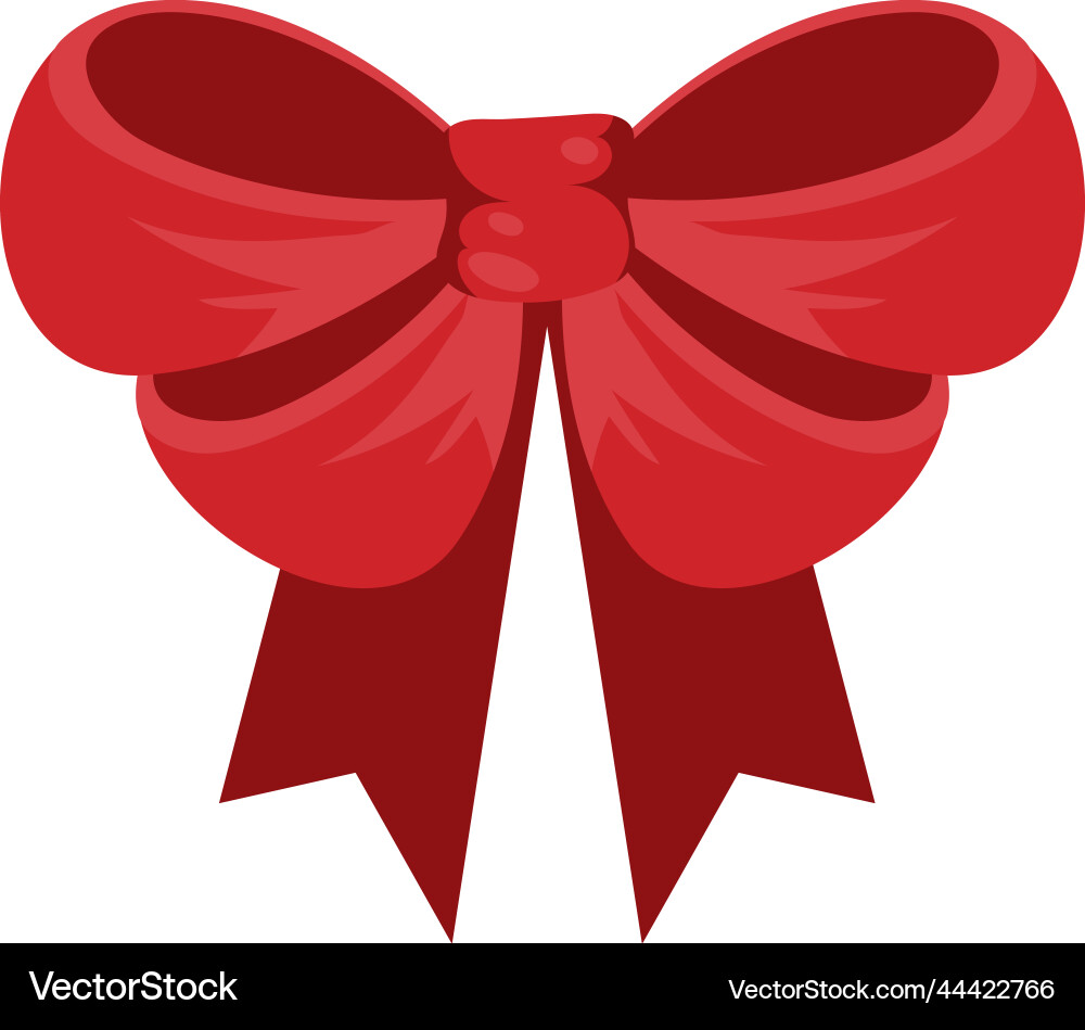 Red Gift Bow Royalty Free Vector Image Vectorstock