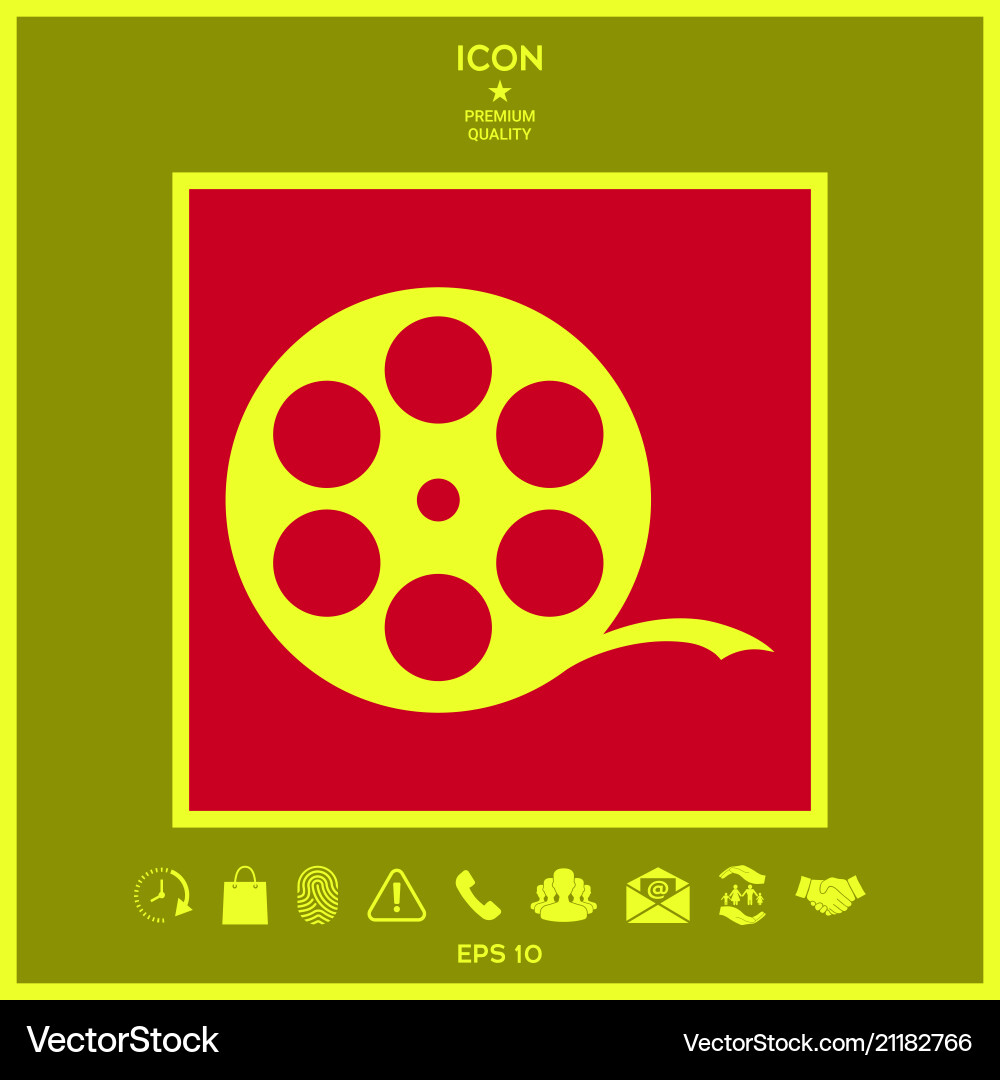 Reel film symbol Royalty Free Vector Image - VectorStock