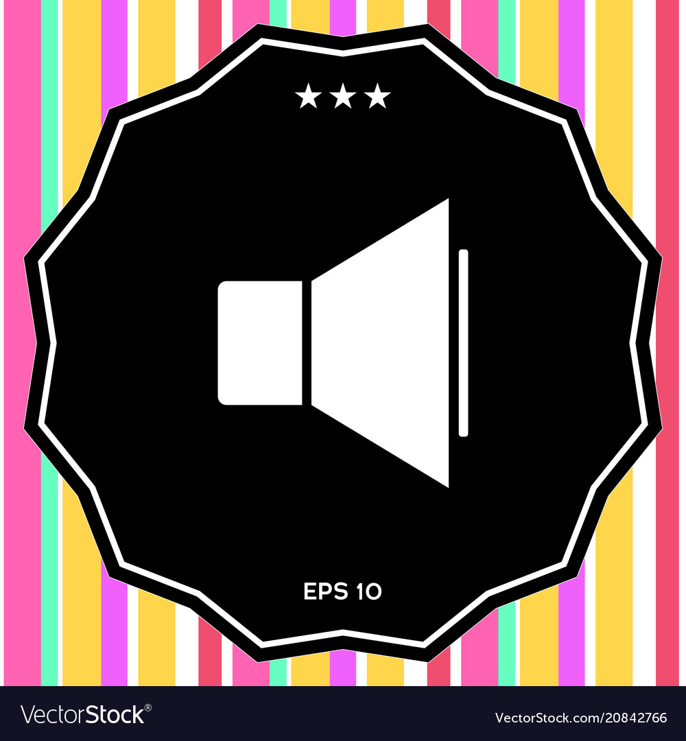 Volume icon symbol Royalty Free Vector Image - VectorStock