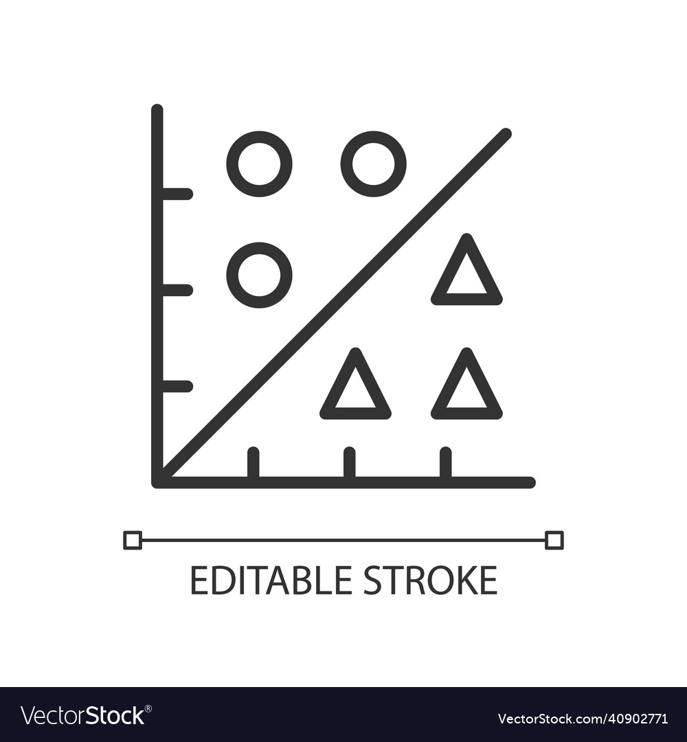 Analytics of data mining process linear pixel Vector Image