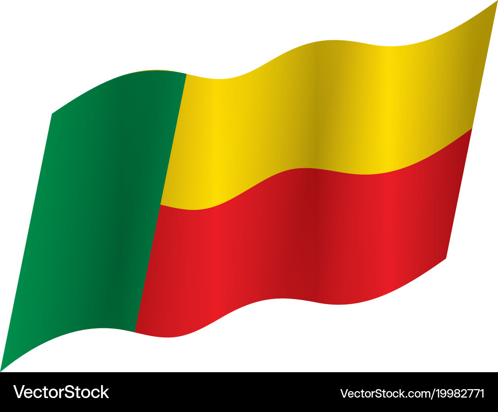 Benin flag Royalty Free Vector Image - VectorStock