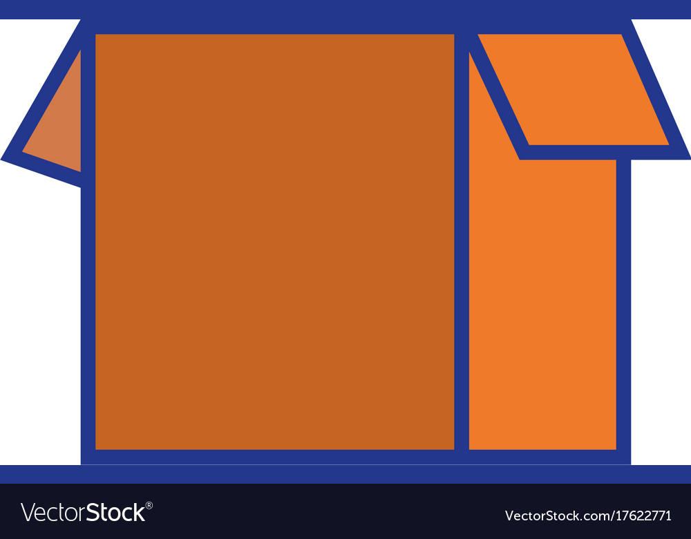 Box package open object design Royalty Free Vector Image