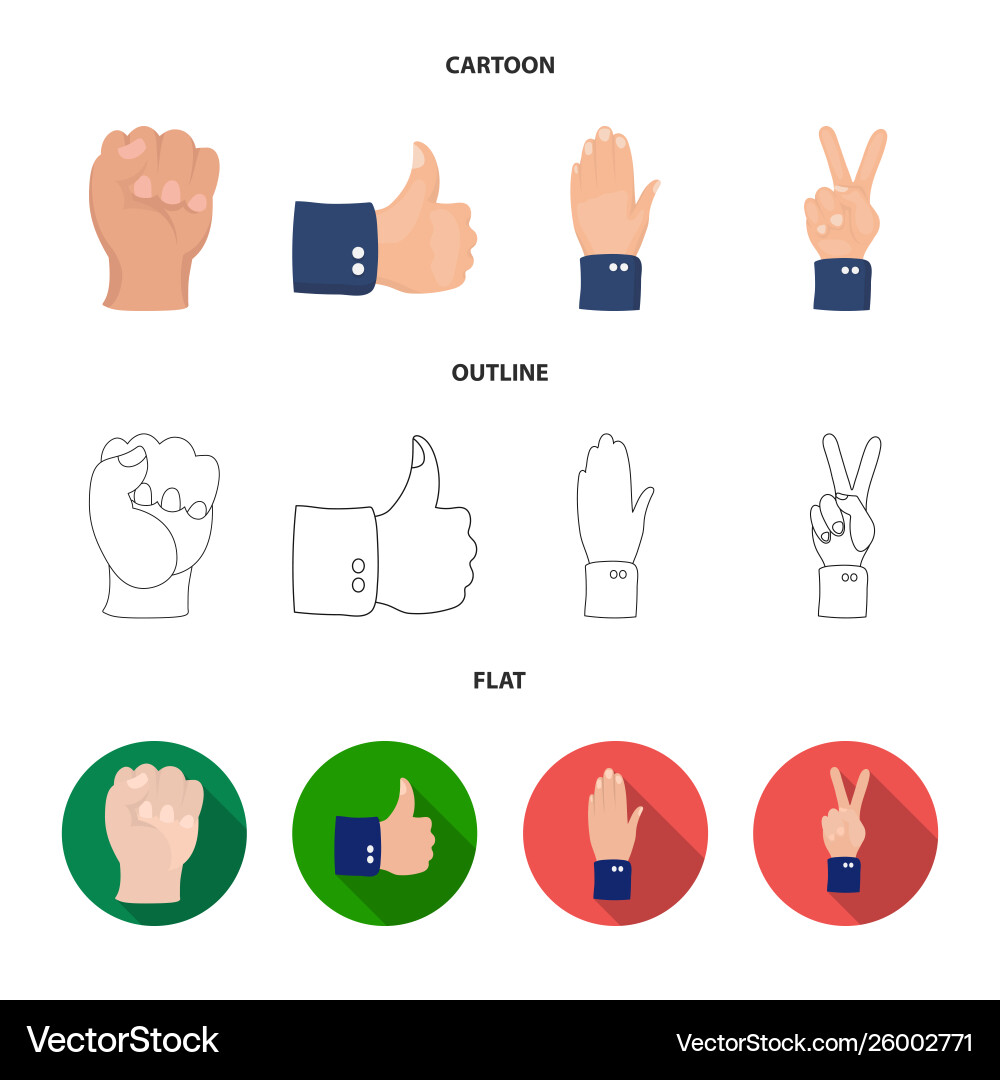 Design animated and thumb sign Royalty Free Vector Image