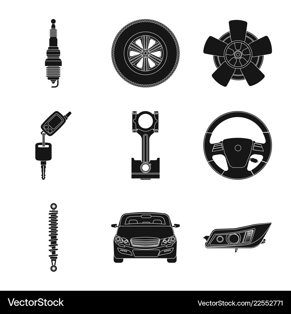Design of auto and part logo collection Royalty Free Vector