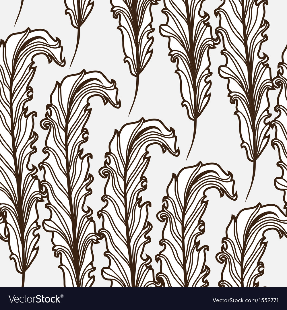 Elegant seamless leaf pattern Royalty Free Vector Image