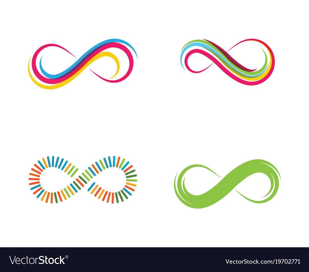 Infinity logo template design Royalty Free Vector Image