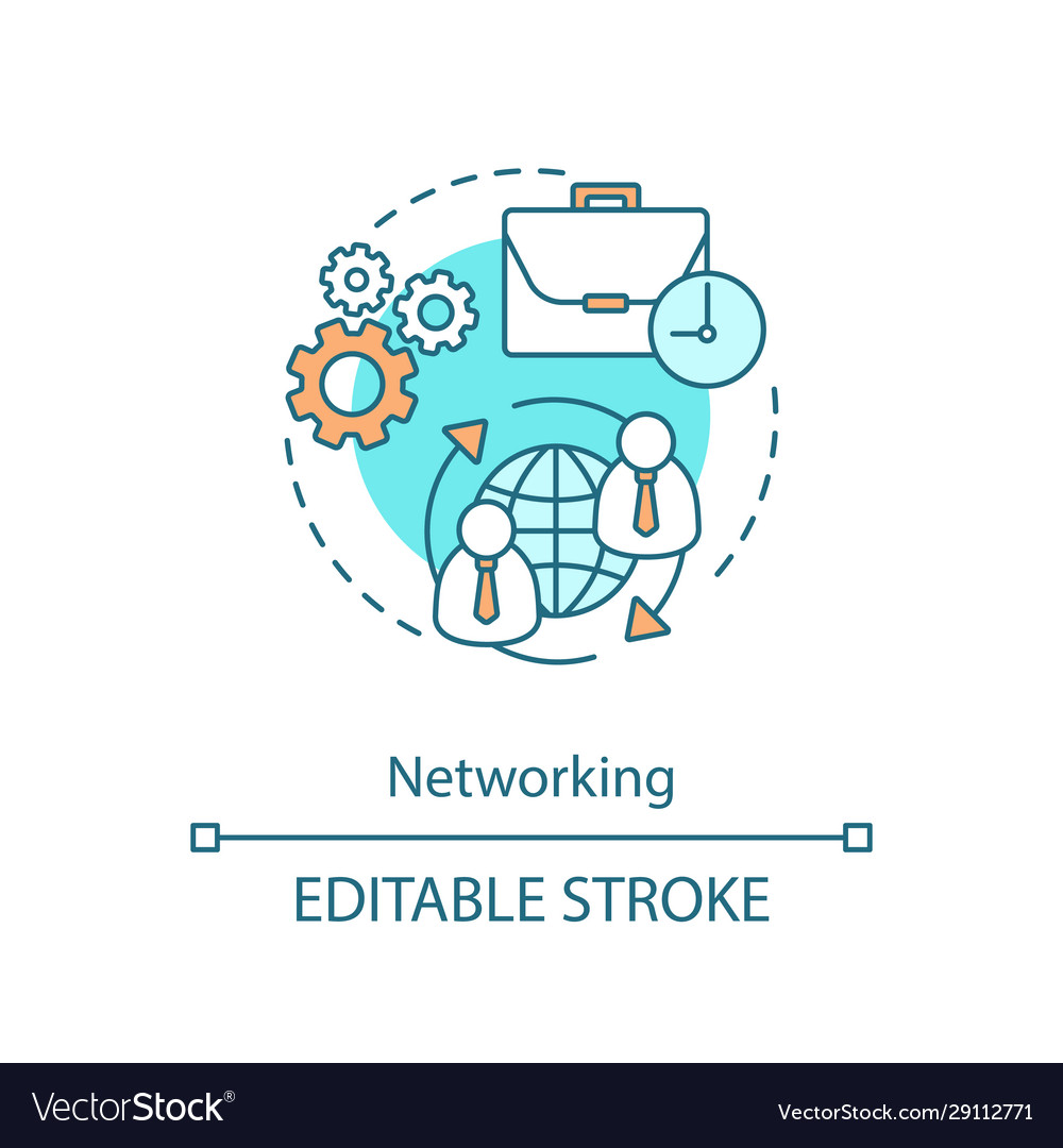 Networking concept icon Royalty Free Vector Image