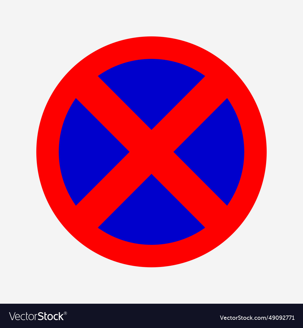 No stopping sign Royalty Free Vector Image - VectorStock