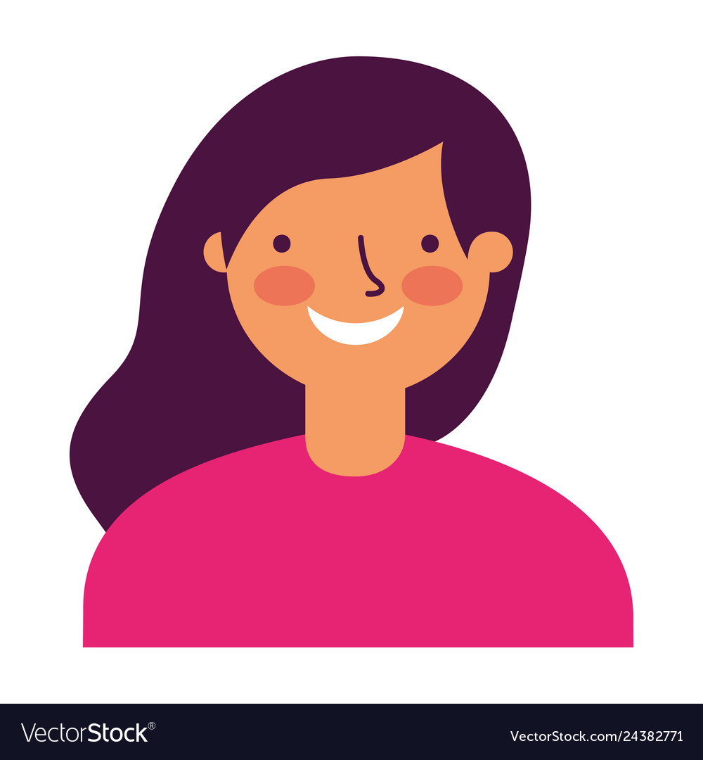 Portrait woman on white background Royalty Free Vector Image