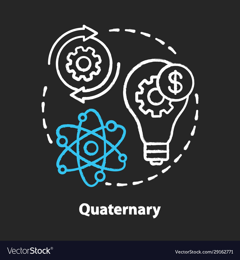 Quaternary chalk concept icon knowledge sector Vector Image Quaternary chalk concept icon knowledge sector Vector Image
