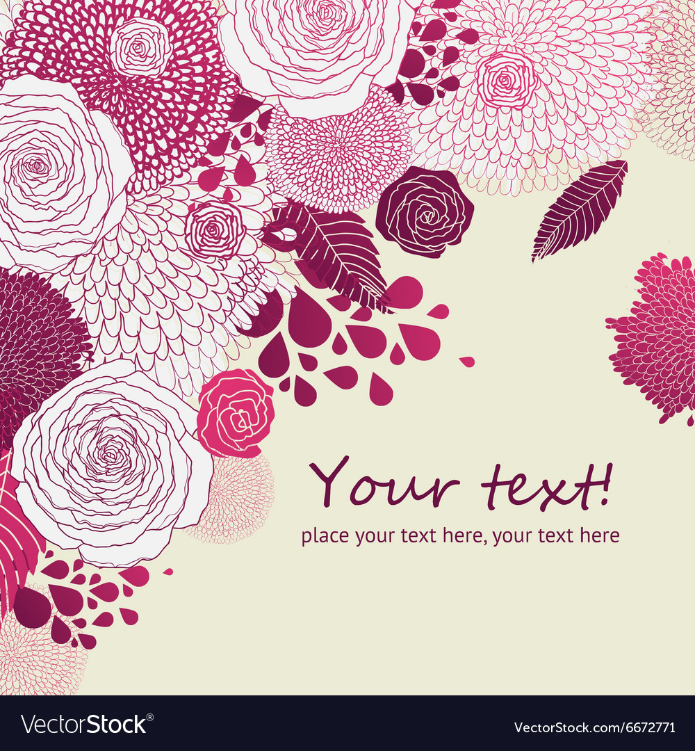 Rustic floral background Royalty Free Vector Image