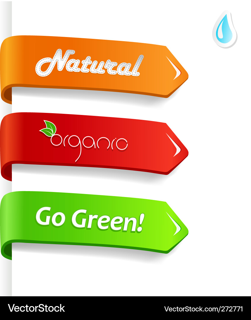 Set of ecology signs Royalty Free Vector Image