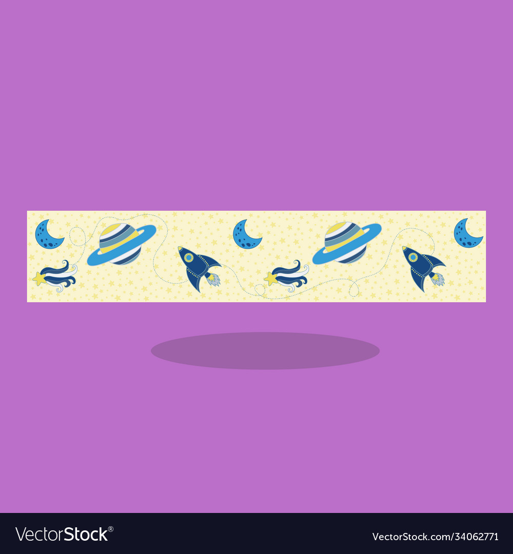 Space shuttle moon pattern 07 Royalty Free Vector Image