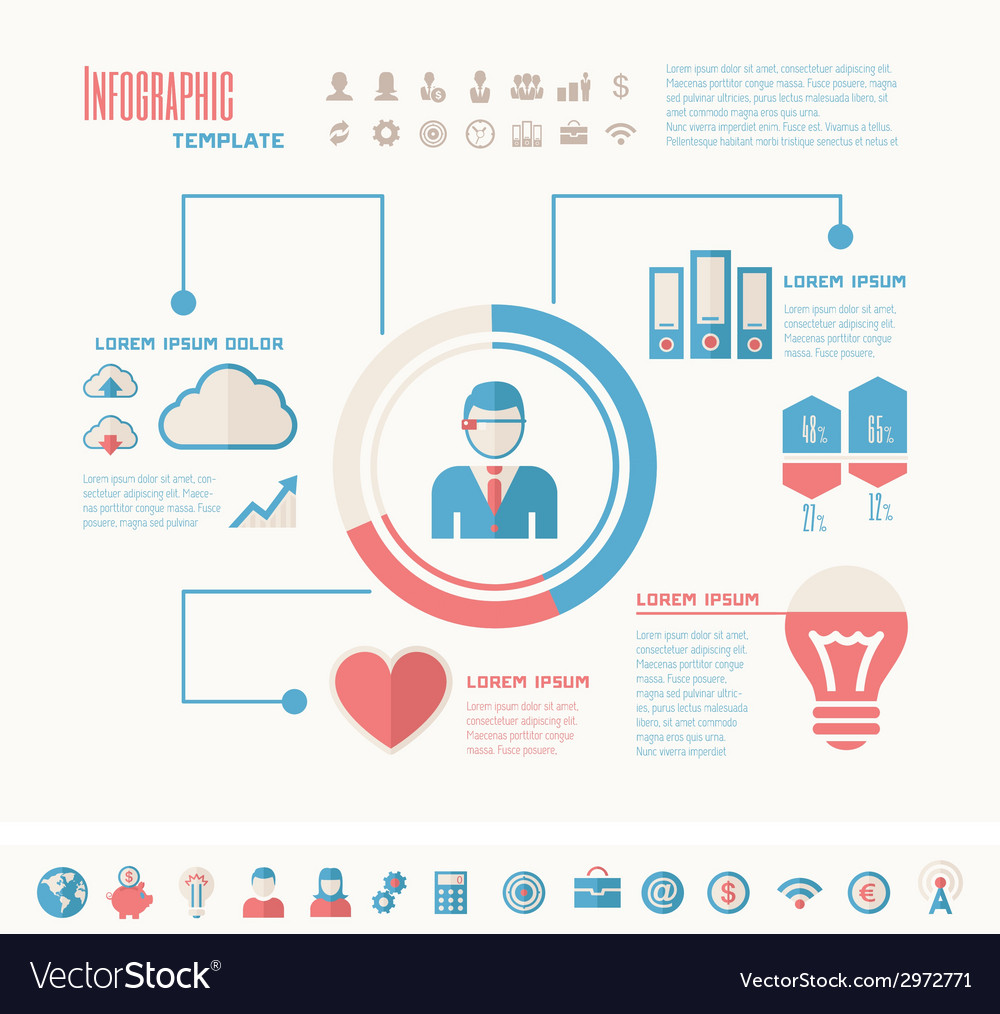 Technology infographic elements Royalty Free Vector Image