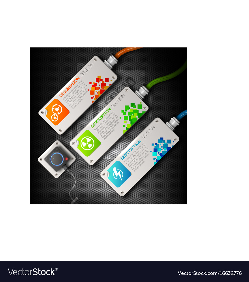 Abstract technology banners set Royalty Free Vector Image