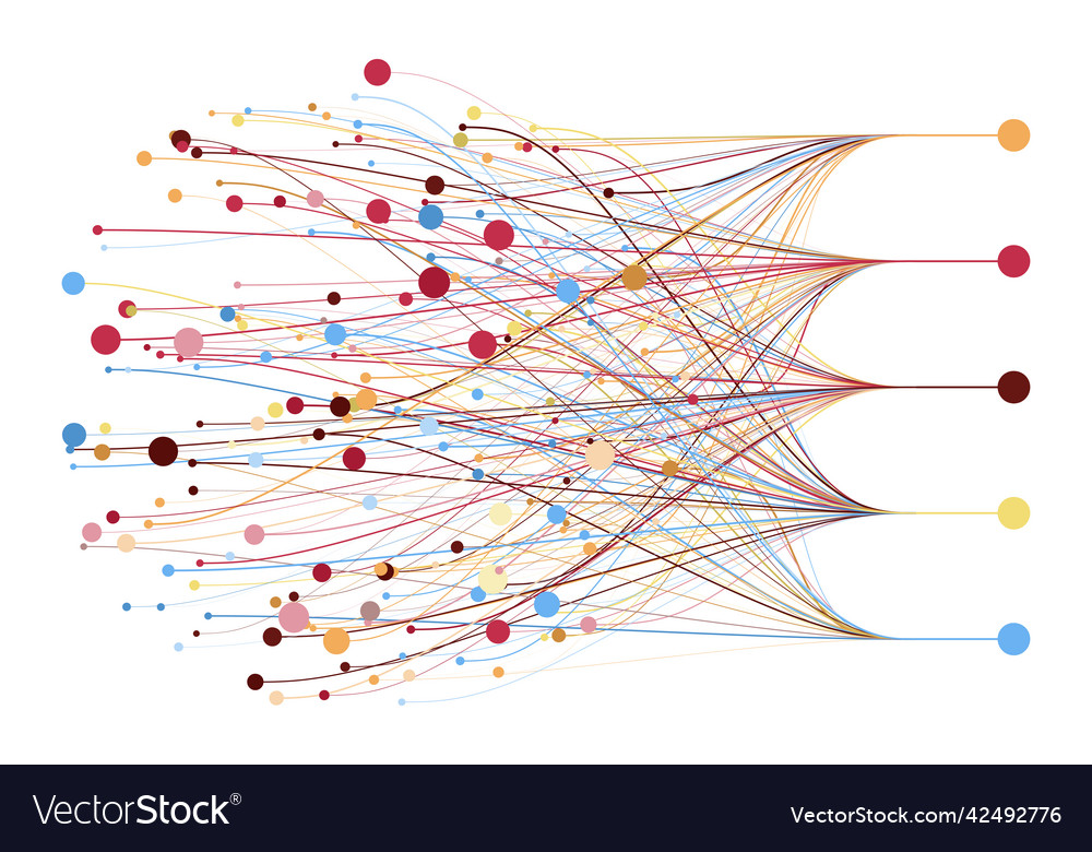 Abstractly Arranged Colored Dots Royalty Free Vector Image