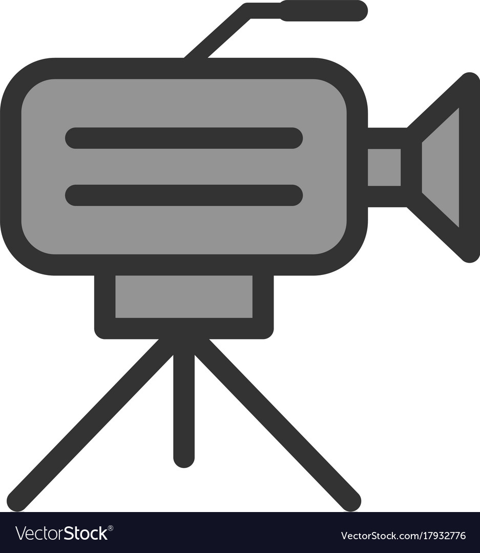 Camera on stand Royalty Free Vector Image - VectorStock