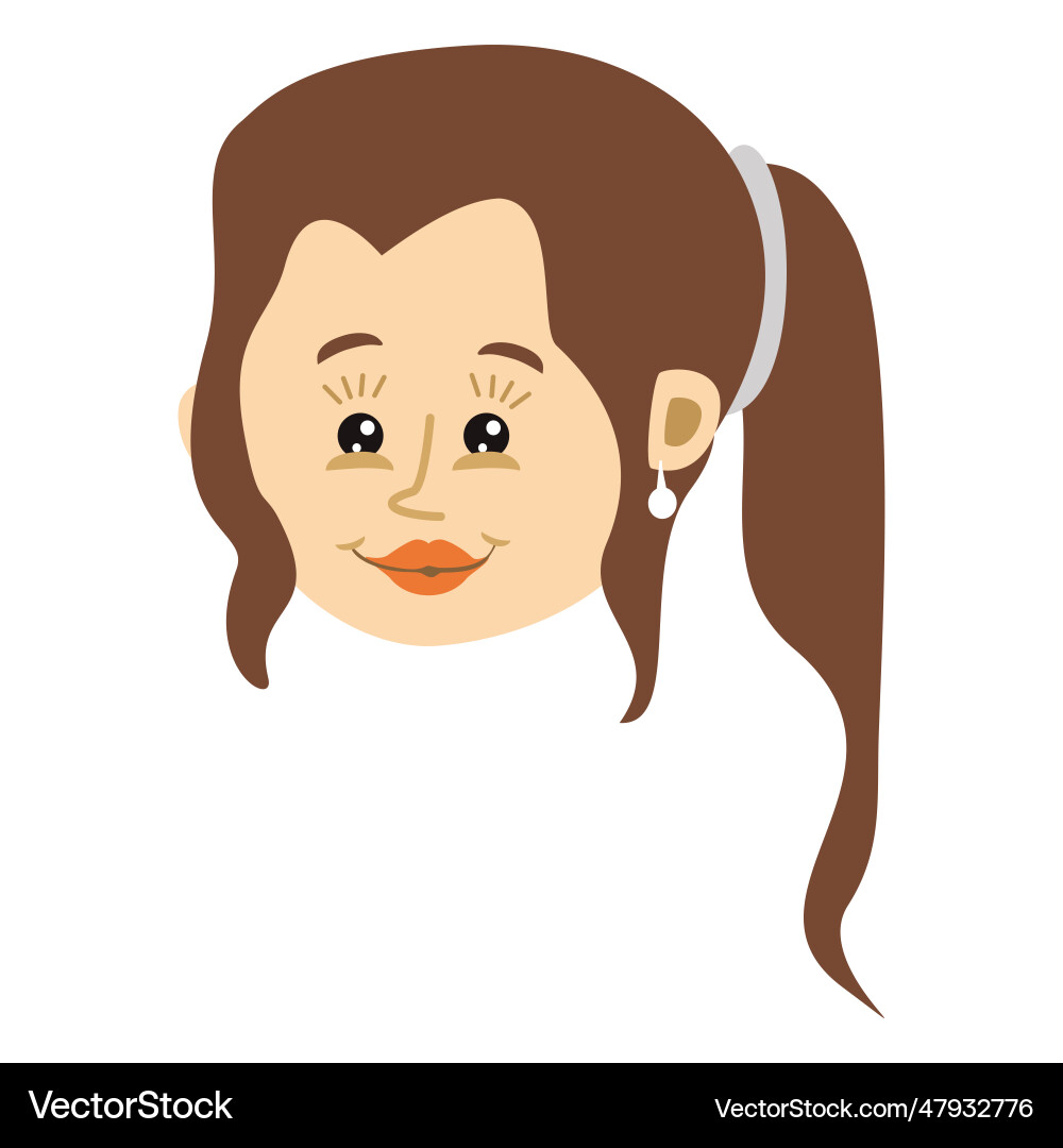 Cartoon girl head Royalty Free Vector Image - VectorStock